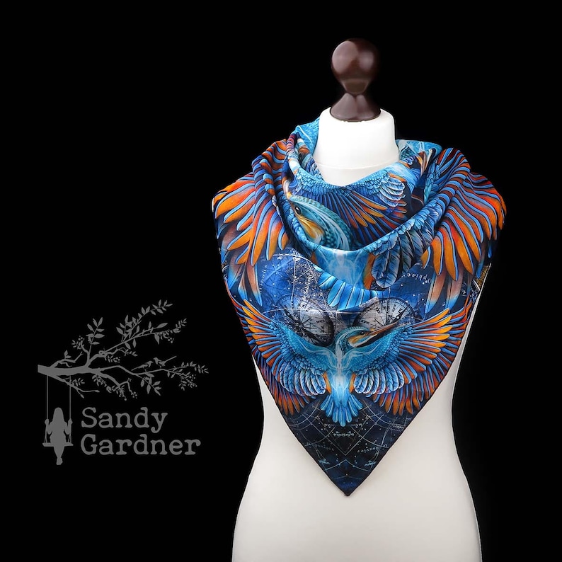 Kingfisher Scarf, Sarong, Kingfisher Spirit, Mother and Baby, Wing ...