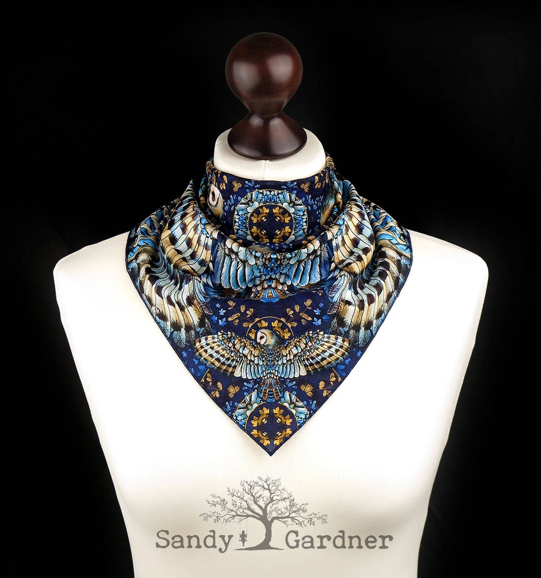 Owl Scarf, Owl Gift, Gift for Her, Barn Owl, Winged Scarf, Winged Shawl ...