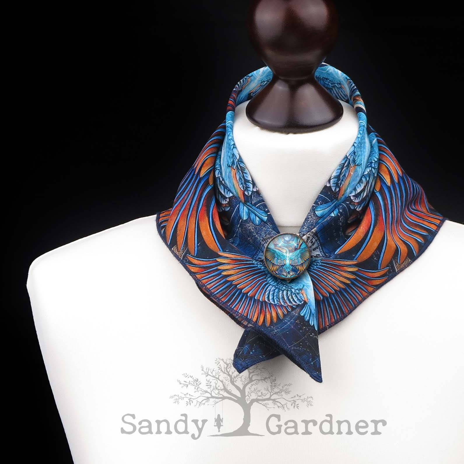 Kingfisher Scarf, Kingfisher Gift, Gift for Her, Winged Scarf, Winged ...