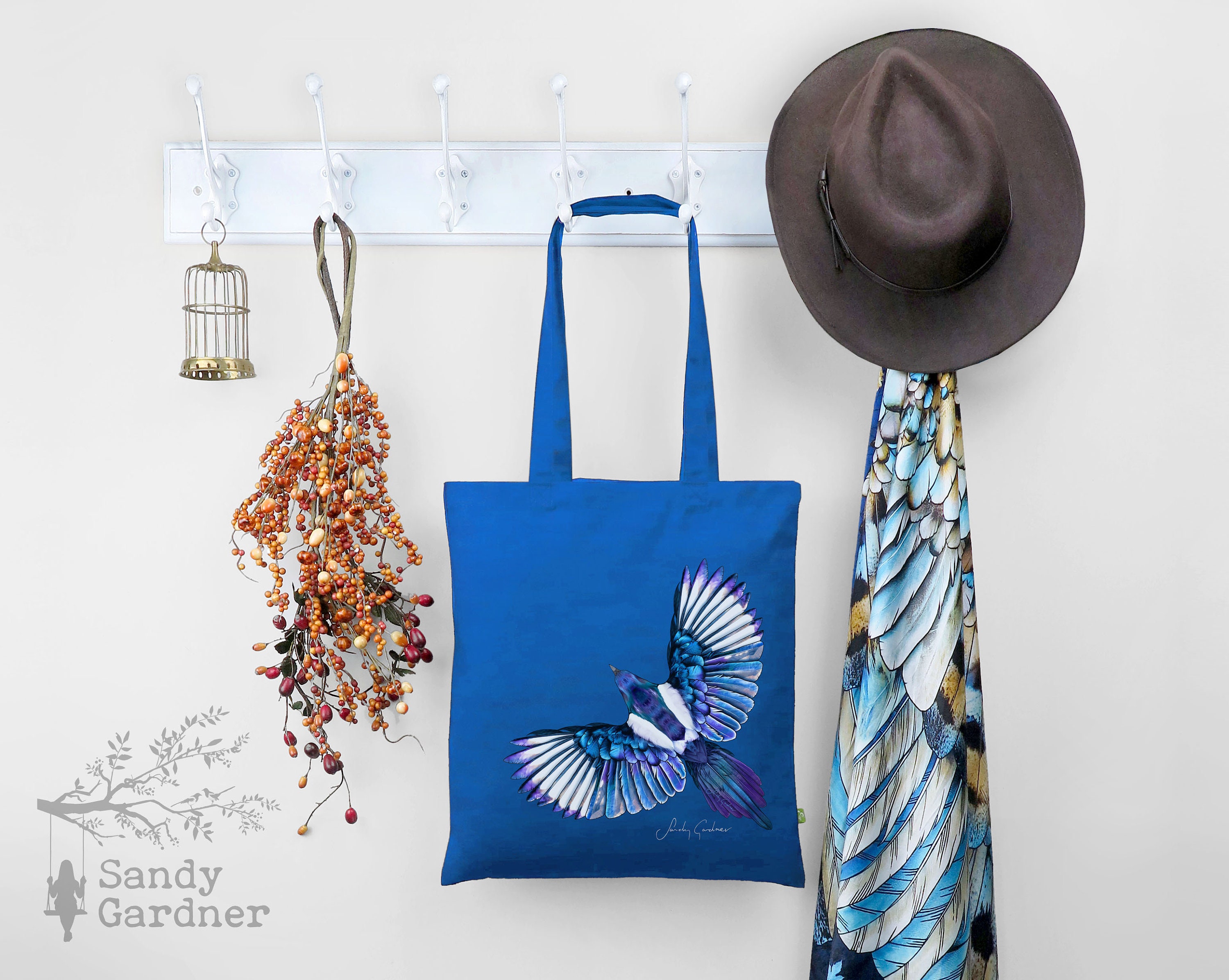 Premium Quality Organic Magpie Bag, Tote, Bird Bag, Wing Bag, Feather ...