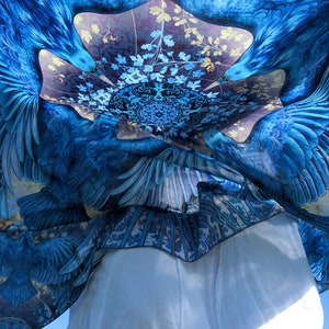 Raven Square Scarf, Three Eyed Raven Scarf, Raven Spirit Guide Scarf ...