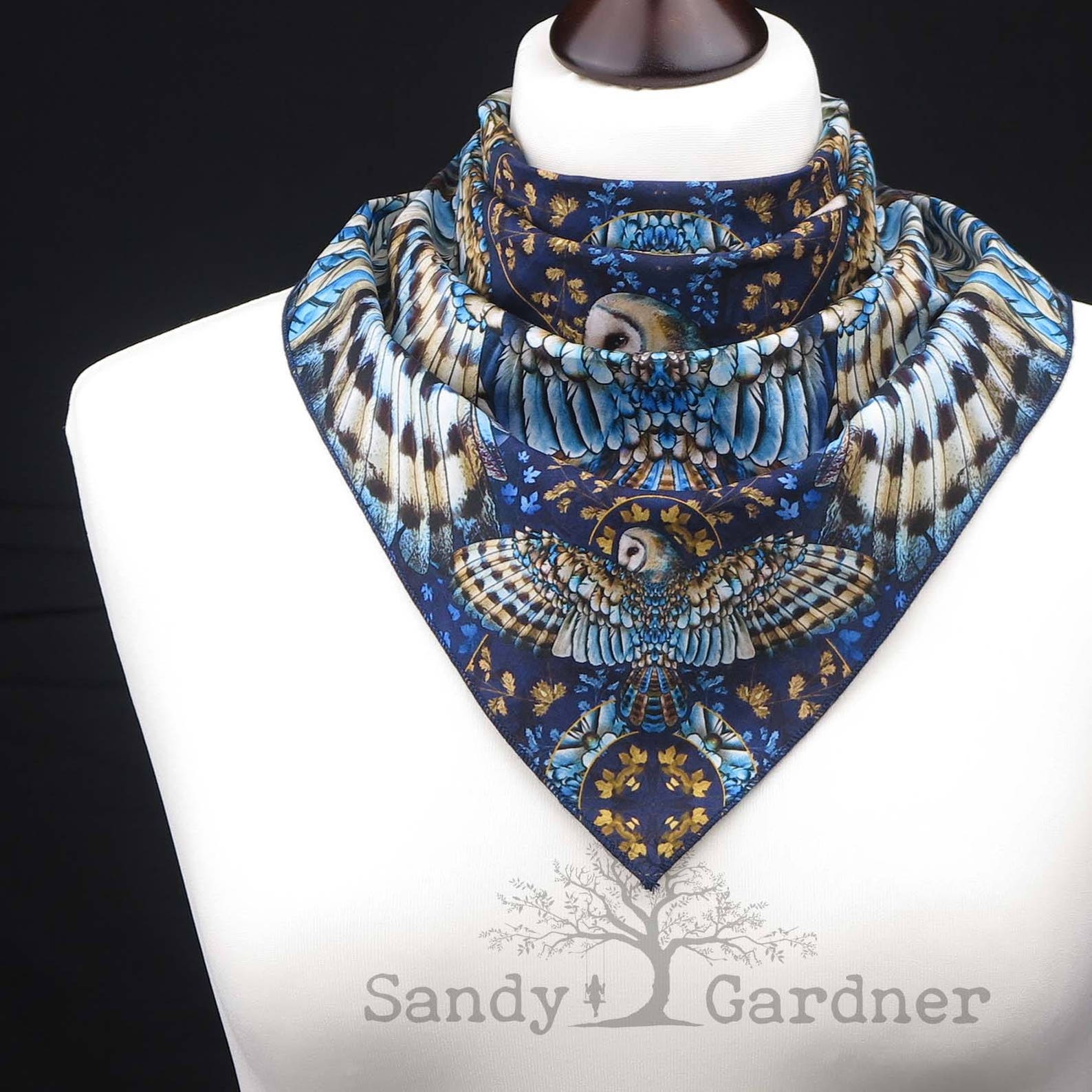 Owl Scarf Owl Gift Gift for Her Barn Owl Winged Scarf - Etsy