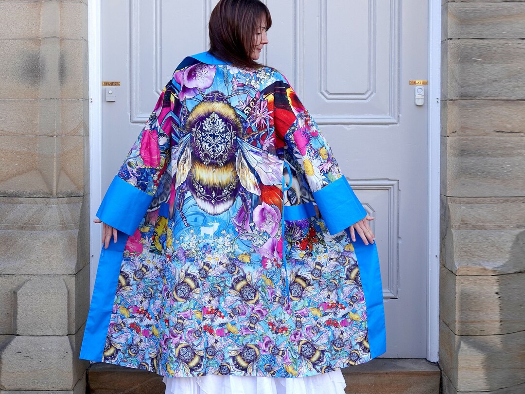 Queen Bumble Bee Robe, Butterfly Robe, Robe of Happiness, Cotton Lawn ...