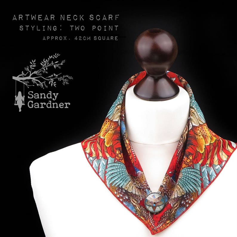 Silk Pheasant Phoenix, Phoenix Silk Scarf, Gift for Her, Pheasant ...
