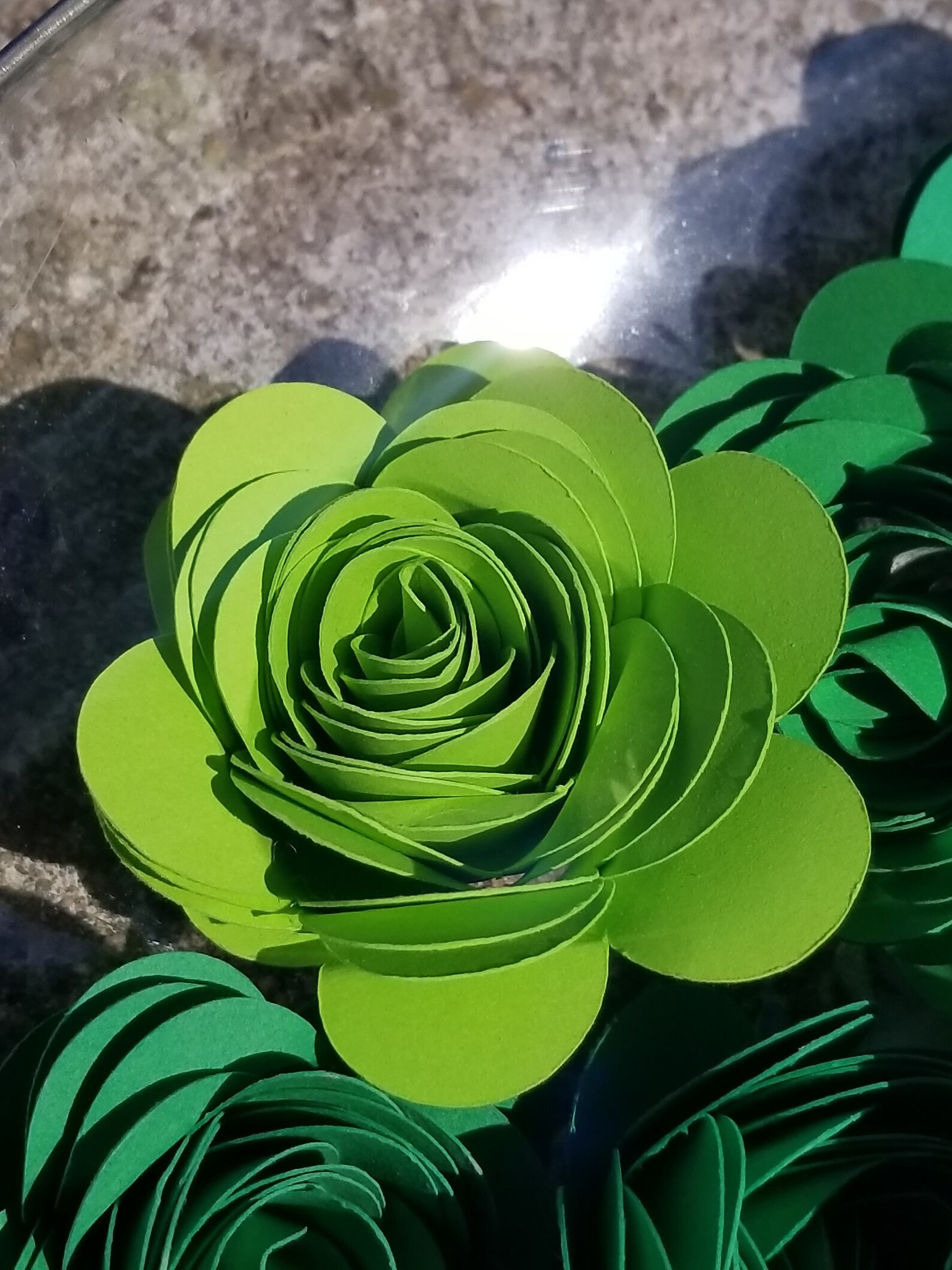 Green Roses Green Florals DIY Paper Flowers Paper Flowers | Etsy