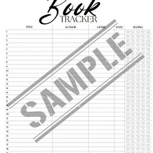 30 Book Challenge Printable Template, Printable Reading Challenge - Etsy