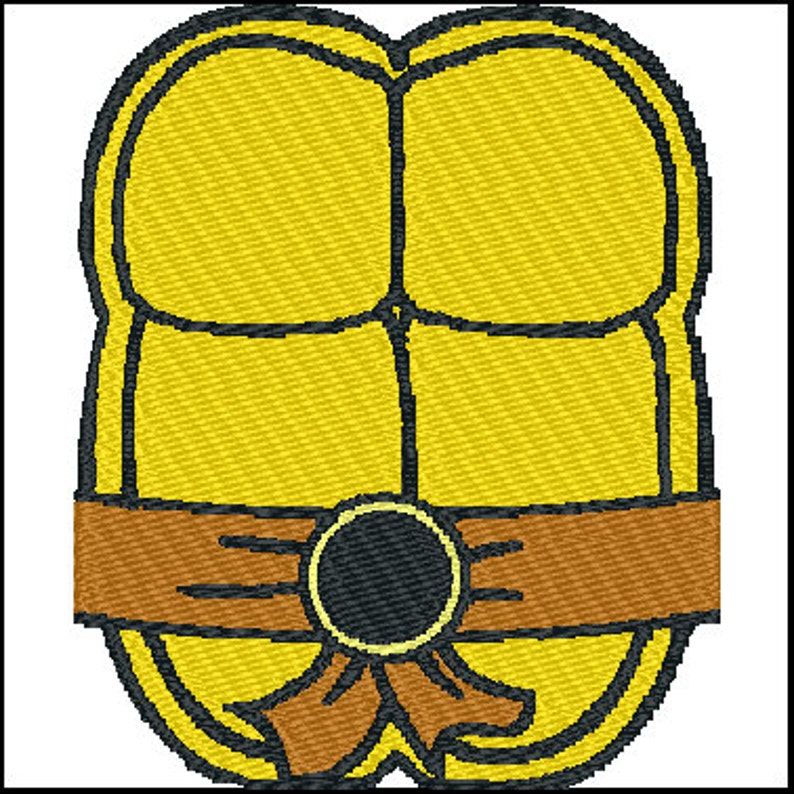 Ninja Turtle Shells Embroidery Design Etsy
