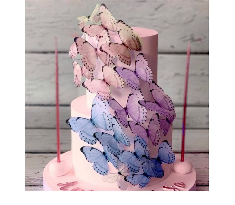 15 Pre Cut Butterflies Pre Cut Edible Wafer Paper Etsy