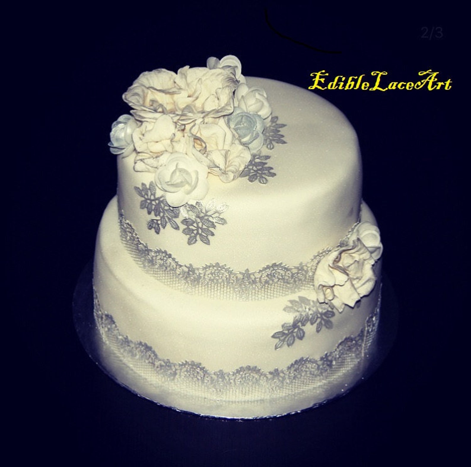 GOLD/SILVER EDIBLE Cake Laces Anniversary Birthday - Etsy Ireland