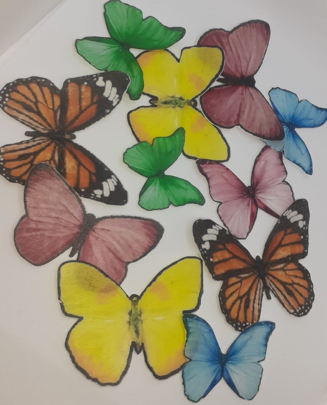 15 Multi-color Pre-cut Butterflies Edible Wafer Paper & | Etsy