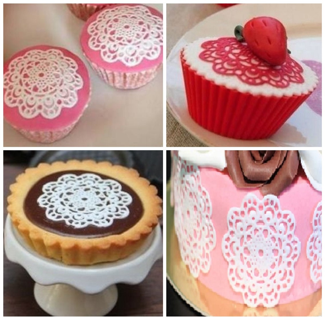 ASSORTED EDIBLE SUGAR Lace Doilies Ready to Use & Edible - Etsy