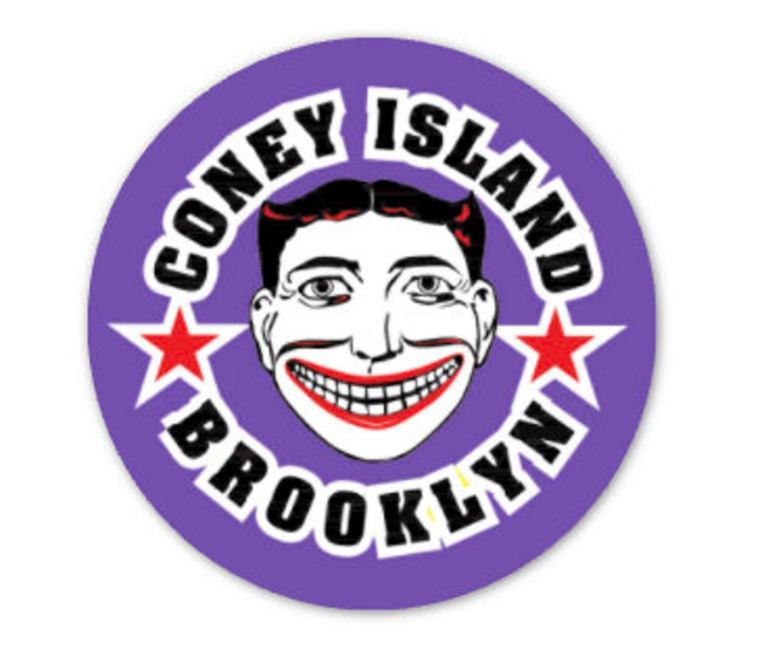 Coney Island Tillie Face Round Purple - Etsy