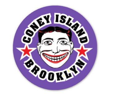 Coney Island Tillie Face Round Purple - Etsy