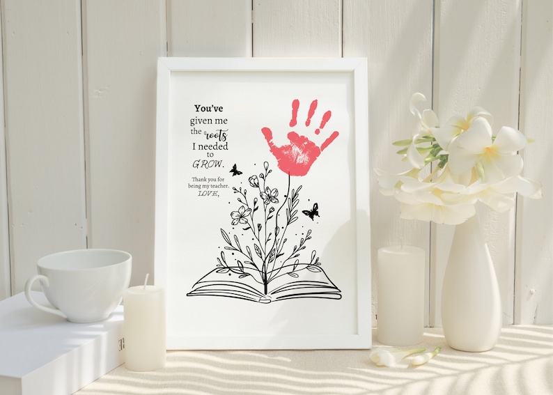 Teacher Appreciation Gift From Student, Printable Teacher Handprint ...