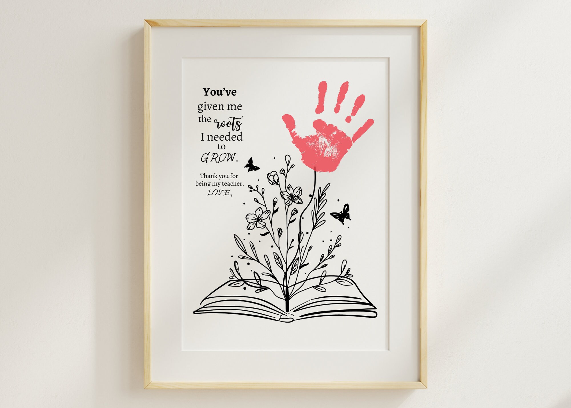 Teacher Appreciation Gift From Student, Printable Teacher Handprint ...