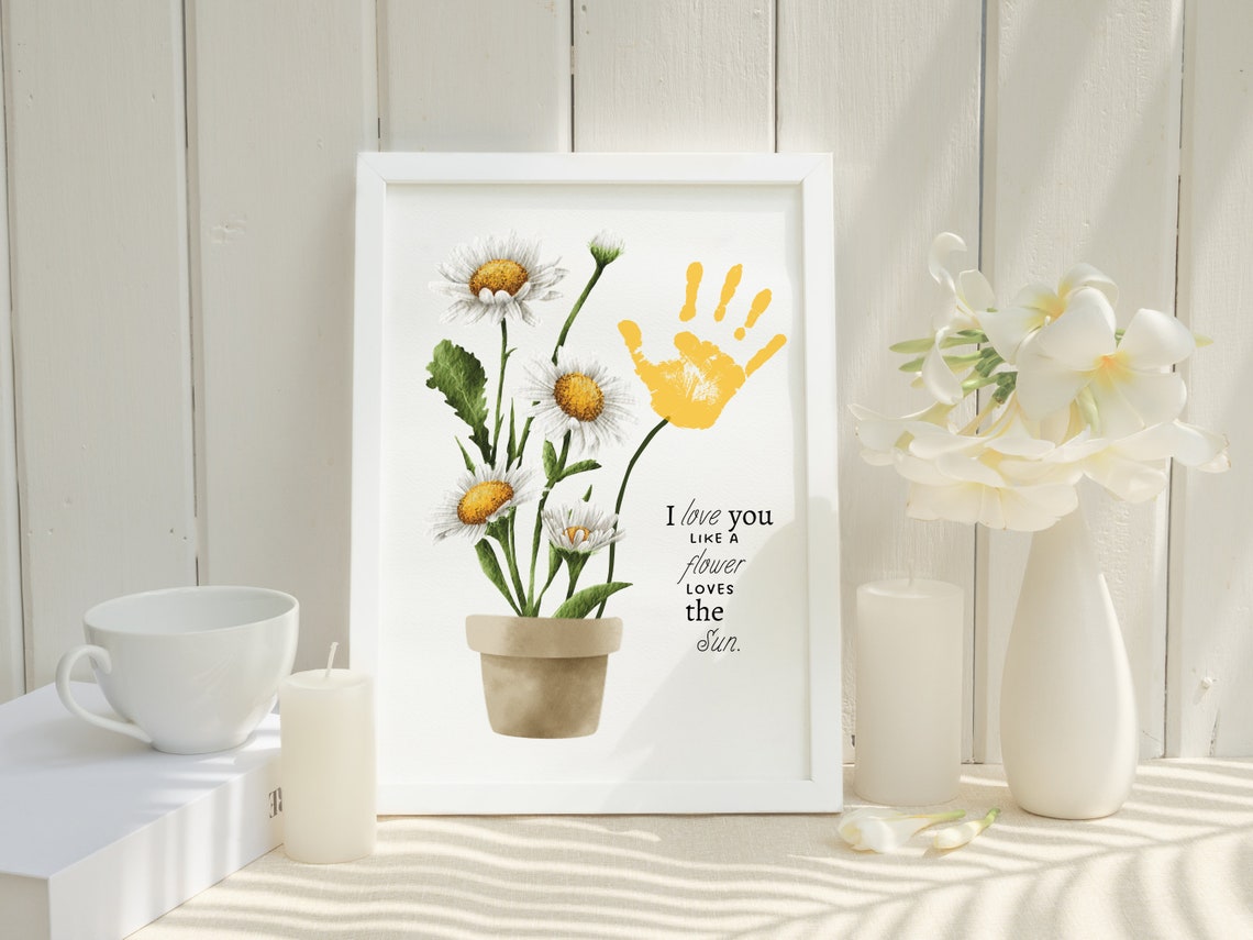 Printable Handprint Kids Art Craft Gift for Mothers Day - Etsy
