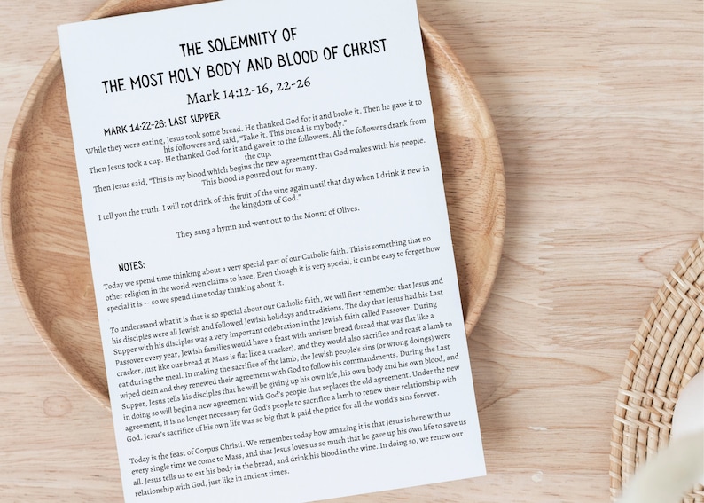 Corpus Christi Coloring Pages: Catholic Children's Liturgy (digital ...