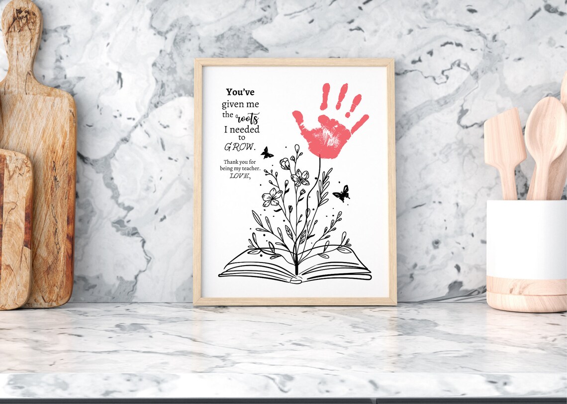 Teacher Appreciation Gift From Student, Printable Teacher Handprint ...