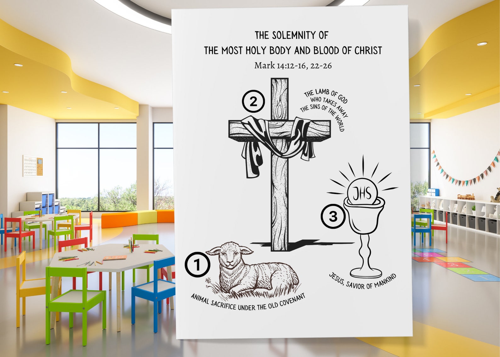 Corpus Christi Coloring Pages: Catholic Children's Liturgy (digital ...