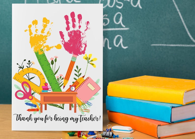 Teacher Appreciation Gift From Student, Printable Teacher Handprint Art ...