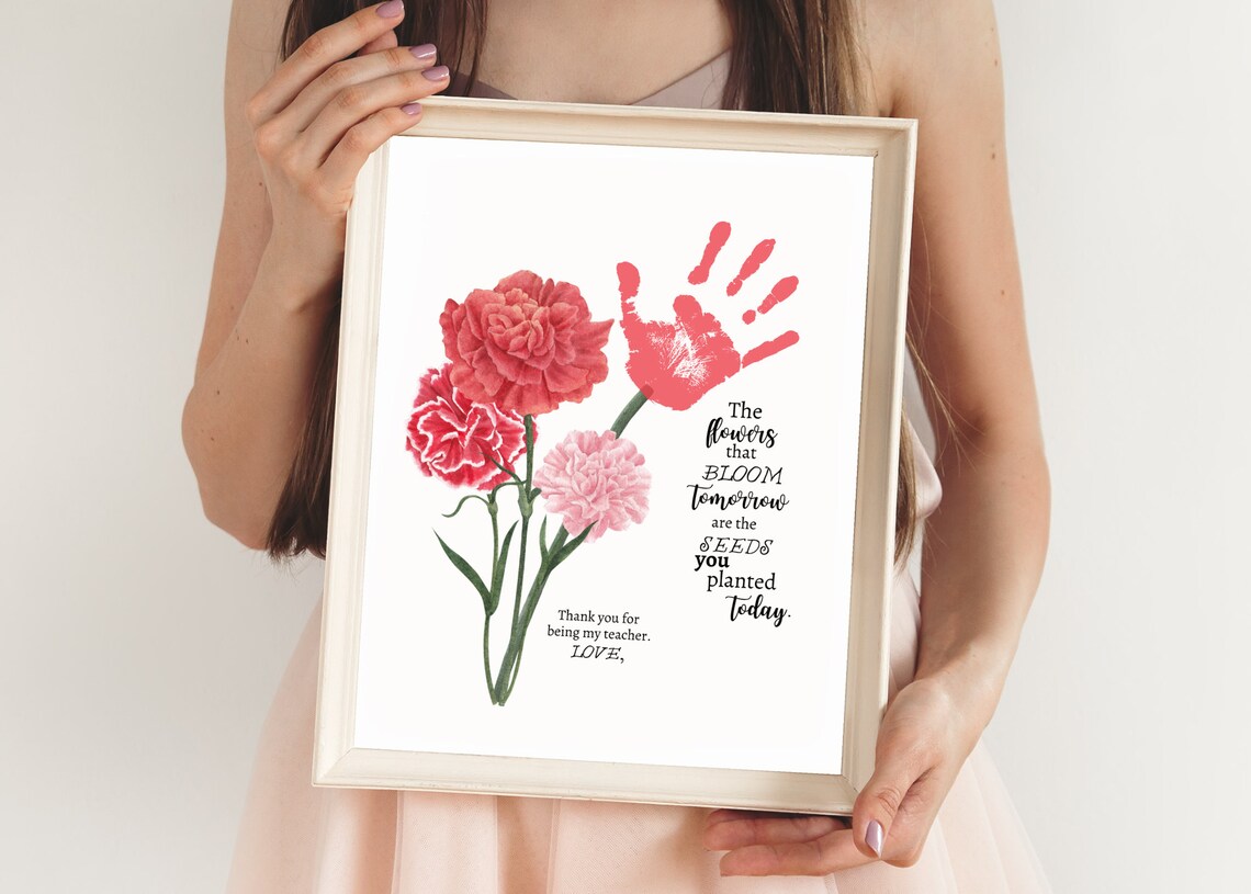 Teacher Appreciation Gift From Student, Printable Teacher Handprint Art ...