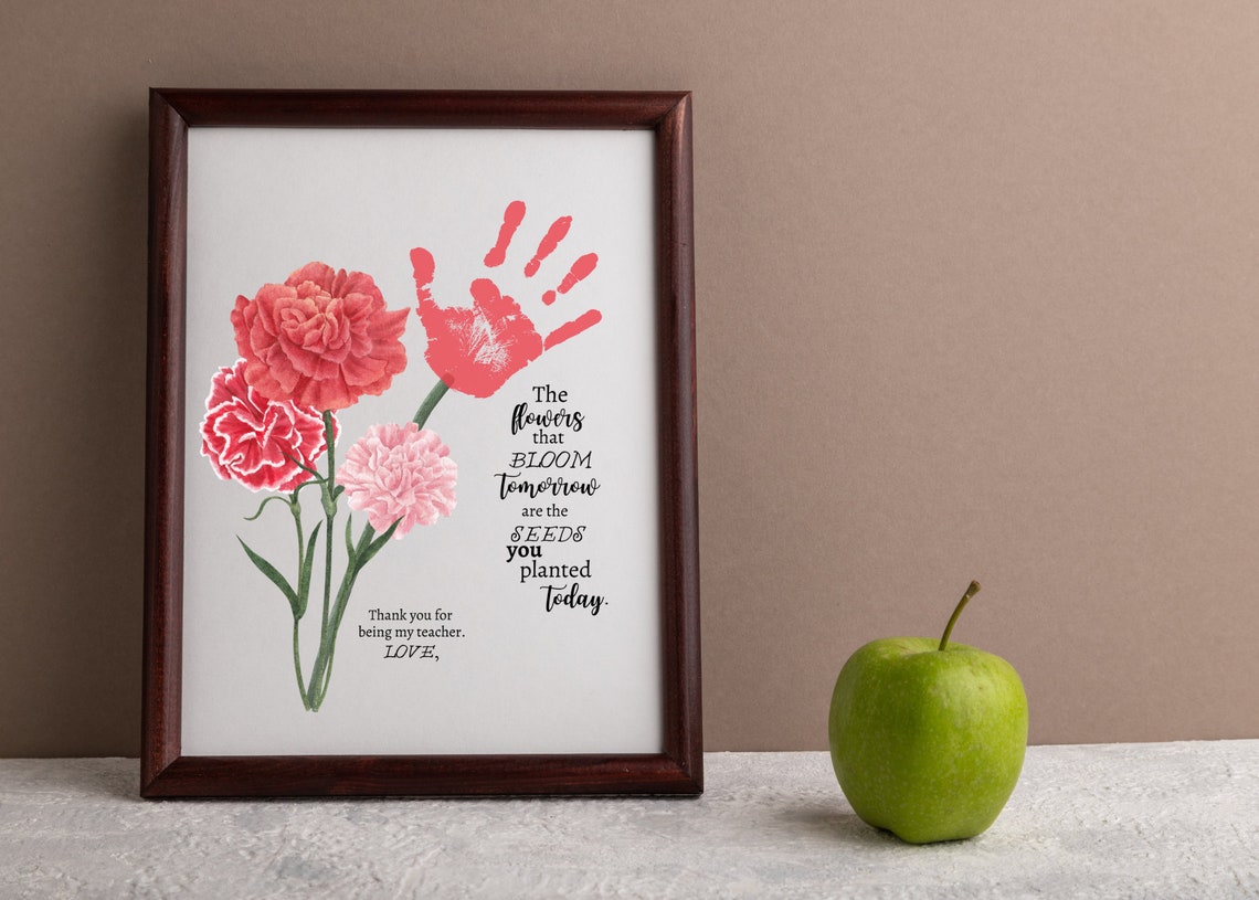 Teacher Appreciation Gift From Student, Printable Teacher Handprint Art ...