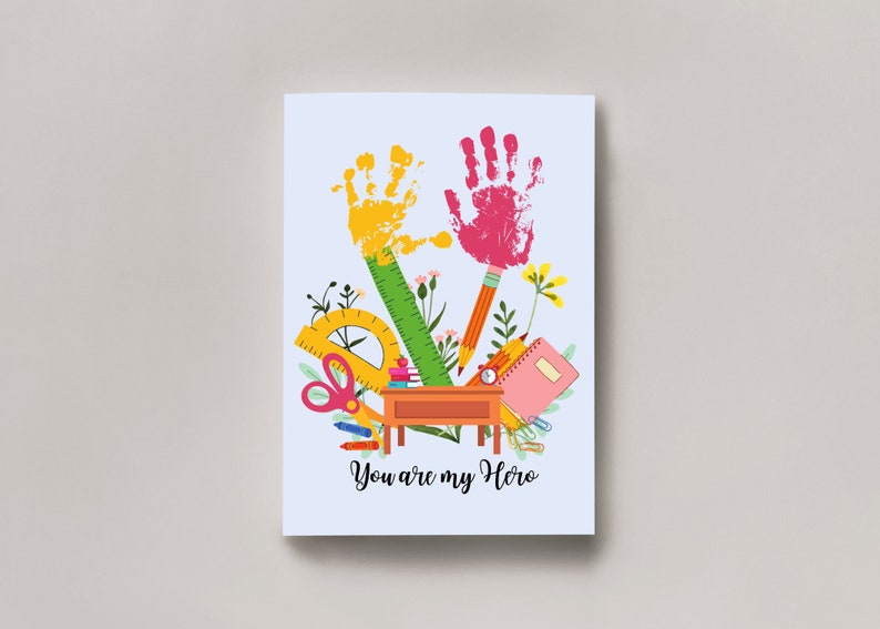Teacher Appreciation Gift, Printable Handprint Art Craft, You Are My ...