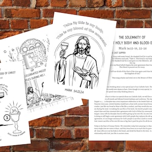 Corpus Christi Coloring Pages: Catholic Children's Liturgy (digital ...