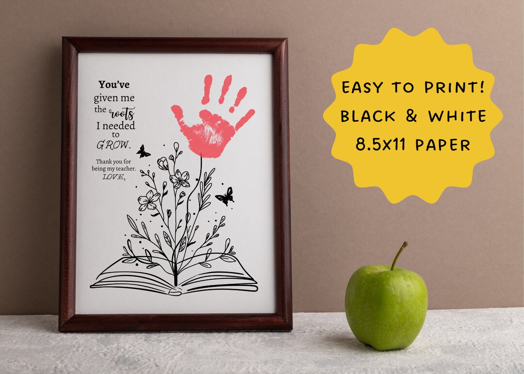 Teacher Appreciation Gift From Student, Printable Teacher Handprint ...