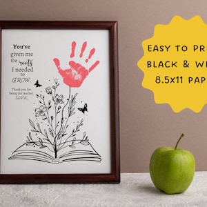 Teacher Appreciation Gift From Student, Printable Teacher Handprint ...