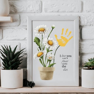 Printable Handprint Kids Art Craft, Gift for Mothers Day Fathers Day ...
