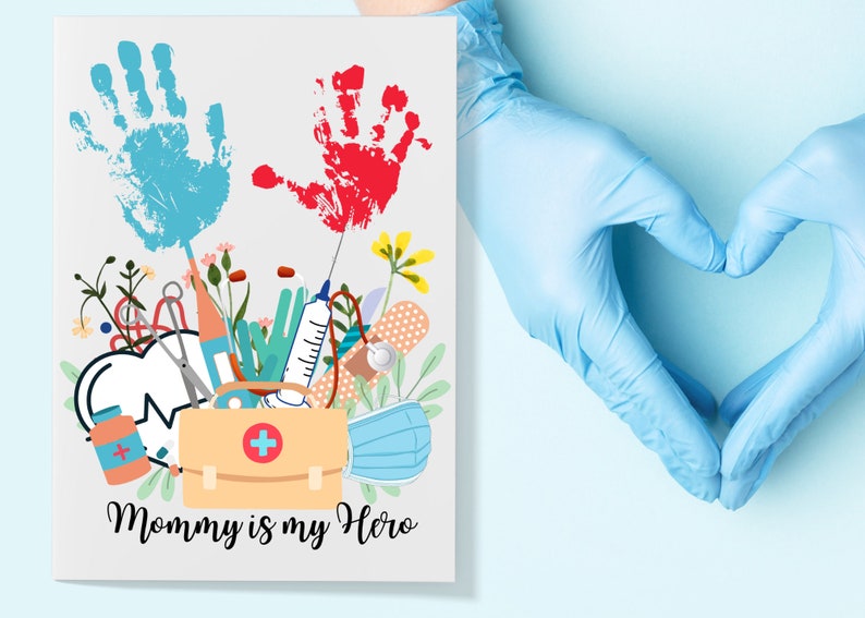 Doctor Mom Handprint Art, Mother's Day Gift (digital Download) - Etsy