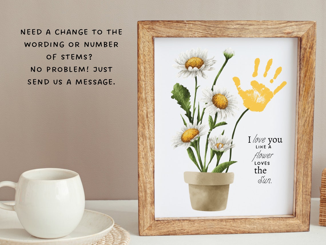 Printable Handprint Kids Art Craft Gift for Mothers Day - Etsy