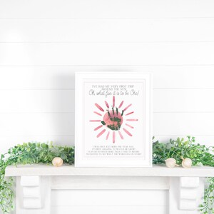 First Birthday Handprint Footprint Craft, One Year Old Milestone Craft ...