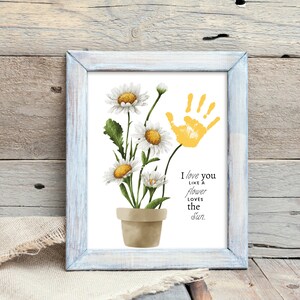 Printable Handprint Kids Art Craft, Gift for Mothers Day Fathers Day ...
