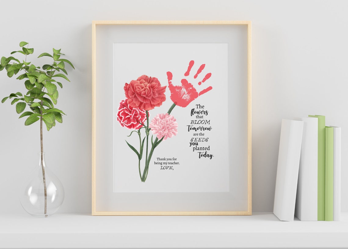 Teacher Appreciation Gift From Student, Printable Teacher Handprint Art ...