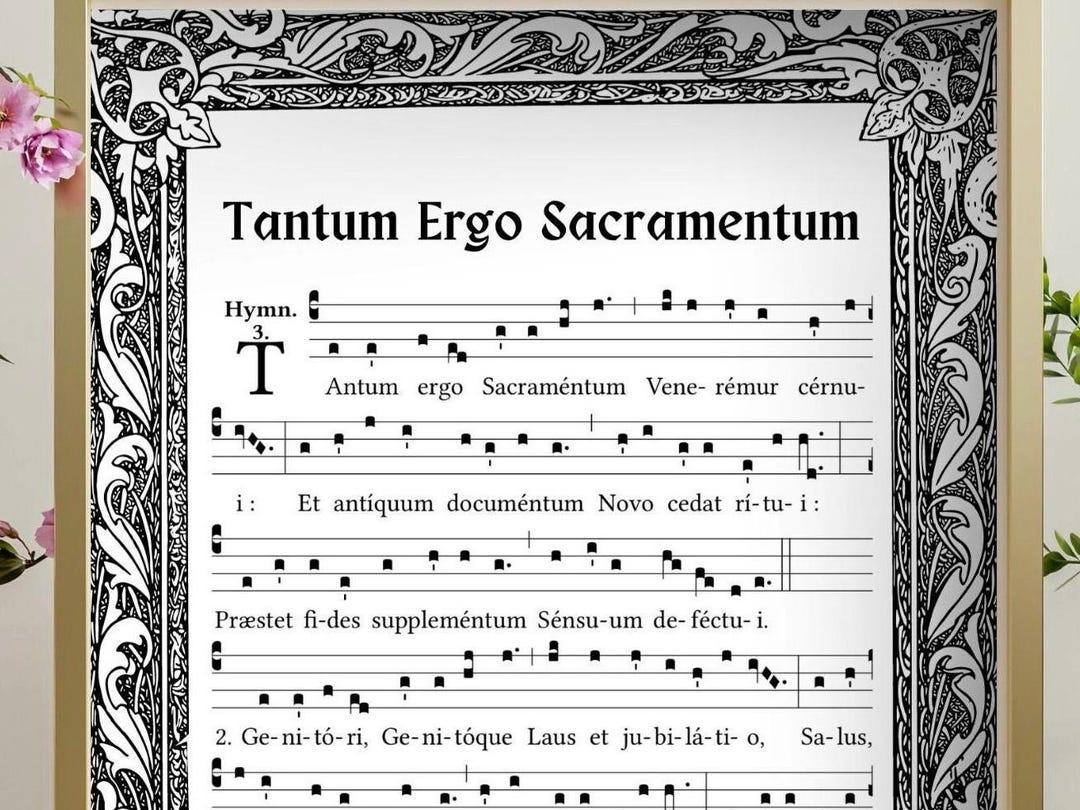 Tantum Ergo Sacramentum Printable: Latin Gregorian Chant (PDF Download ...