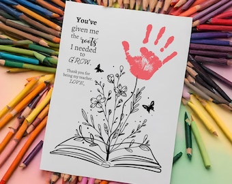 Teacher Appreciation Gift From Student, Printable Teacher Handprint ...
