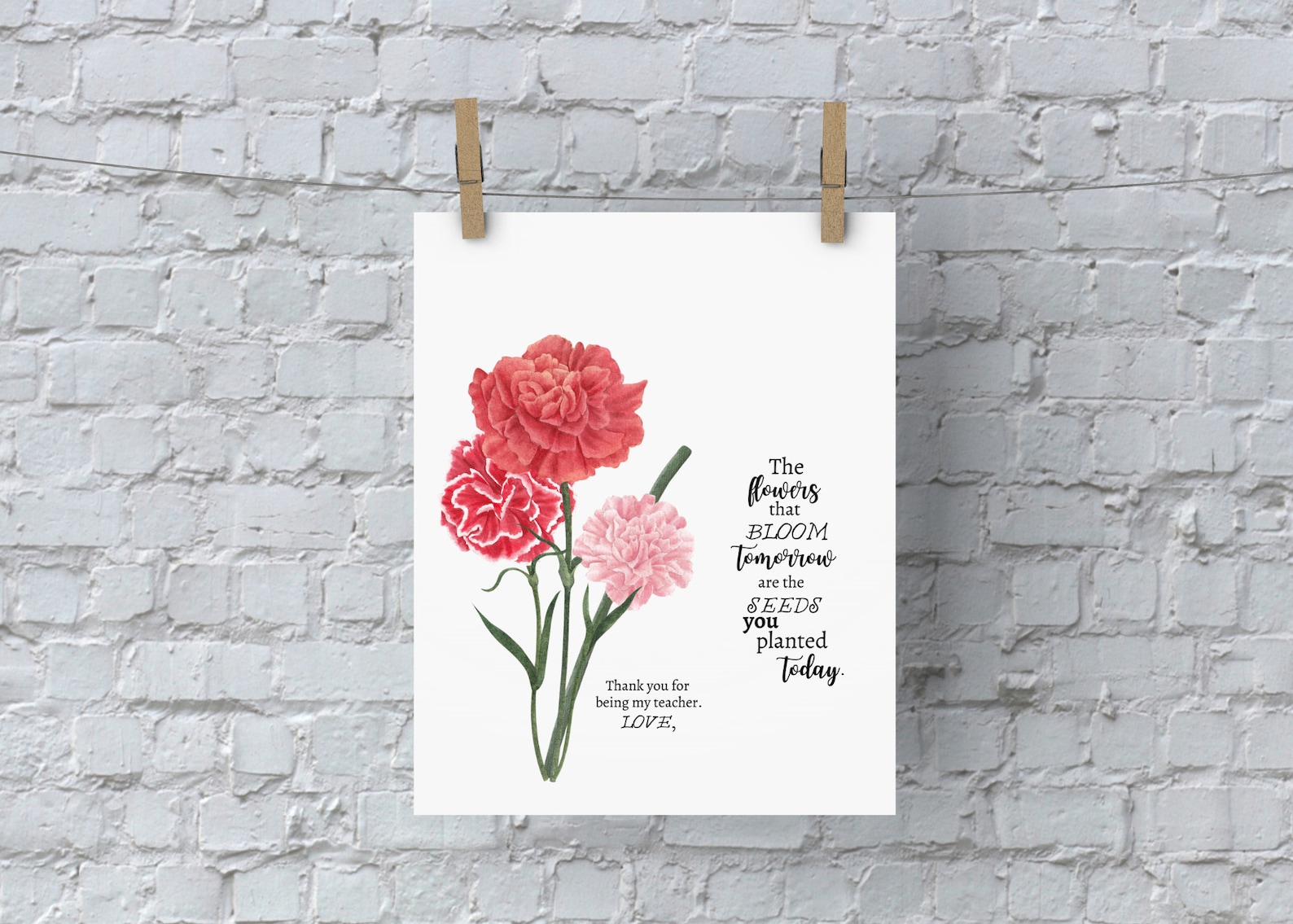 Teacher Appreciation Gift From Student, Printable Teacher Handprint Art ...