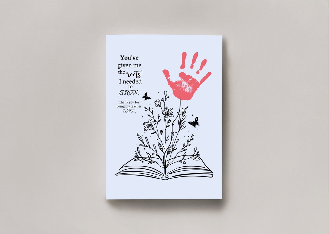 Teacher Appreciation Gift From Student, Printable Teacher Handprint ...