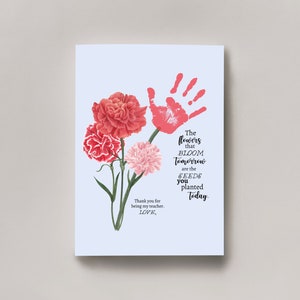 Teacher Appreciation Gift From Student, Printable Teacher Handprint Art ...