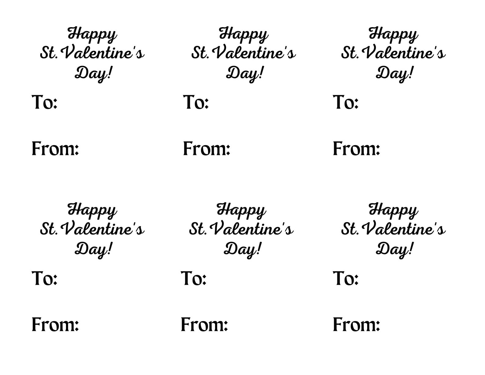 Printable Catholic Saints Valentines: Kids' Class Cards (PDF) - Etsy