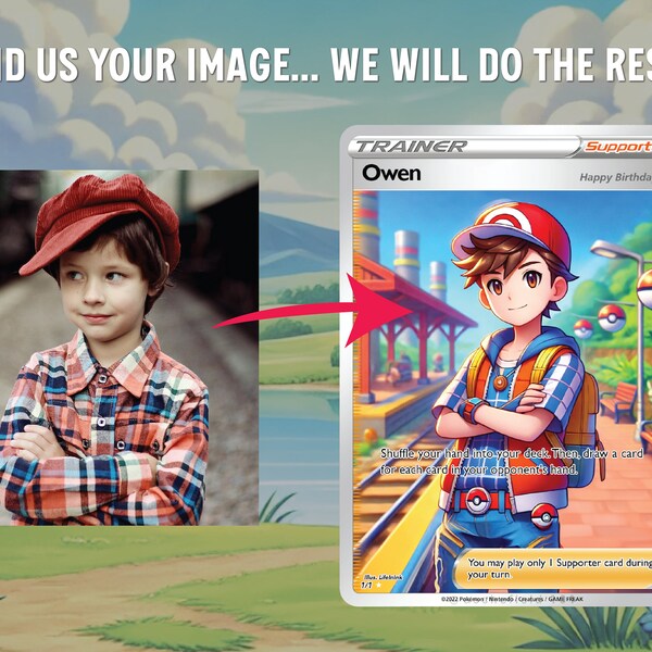 Custom Pokemone Card - Etsy