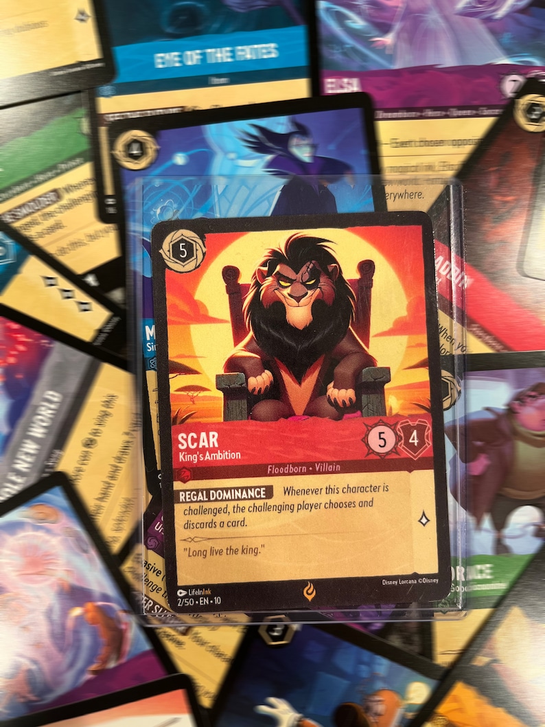 Custom Scar Disney Lorcana Card Personalized Villain Card for Fans of ...