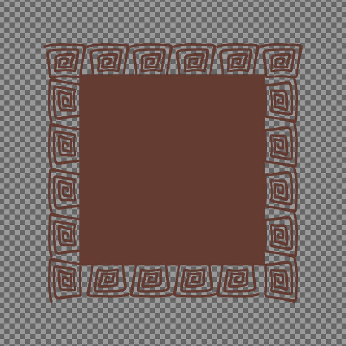 50 Colors Digital MOANA FRAME Clipart Digital Square Frame | Etsy