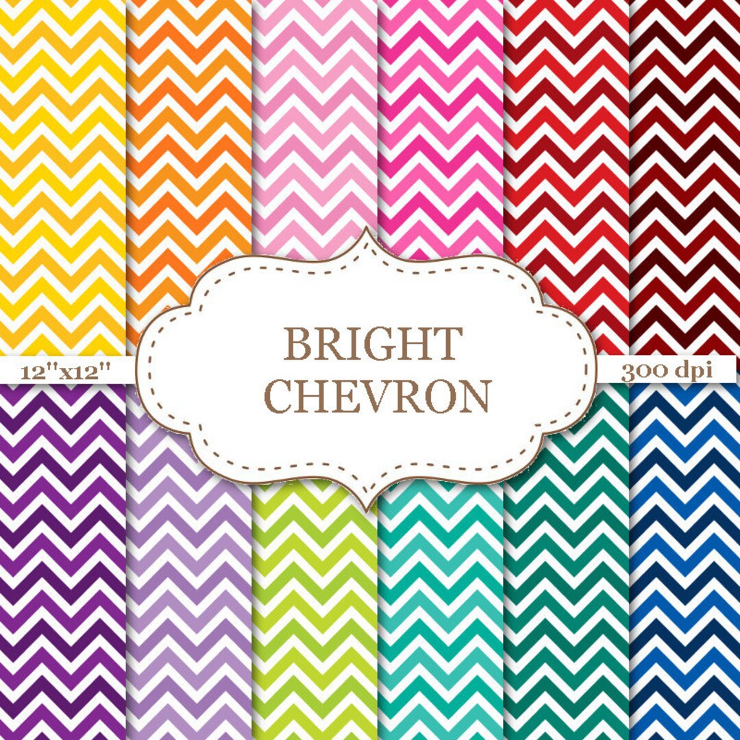Bright Rainbow Chevron
