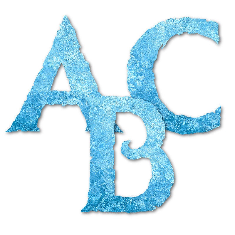 5'' Frozen Alphabet Clipart Printable Frozen Letters & - Etsy