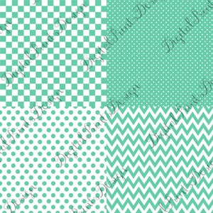 Mint Geometric Digital Papers Printable Mint Geometric Pattern Mint ...