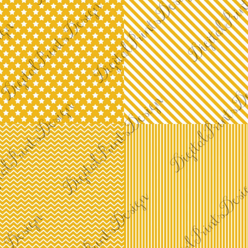 Mustard Yellow Geometric Digital Papers Printable Mustard Geometric ...