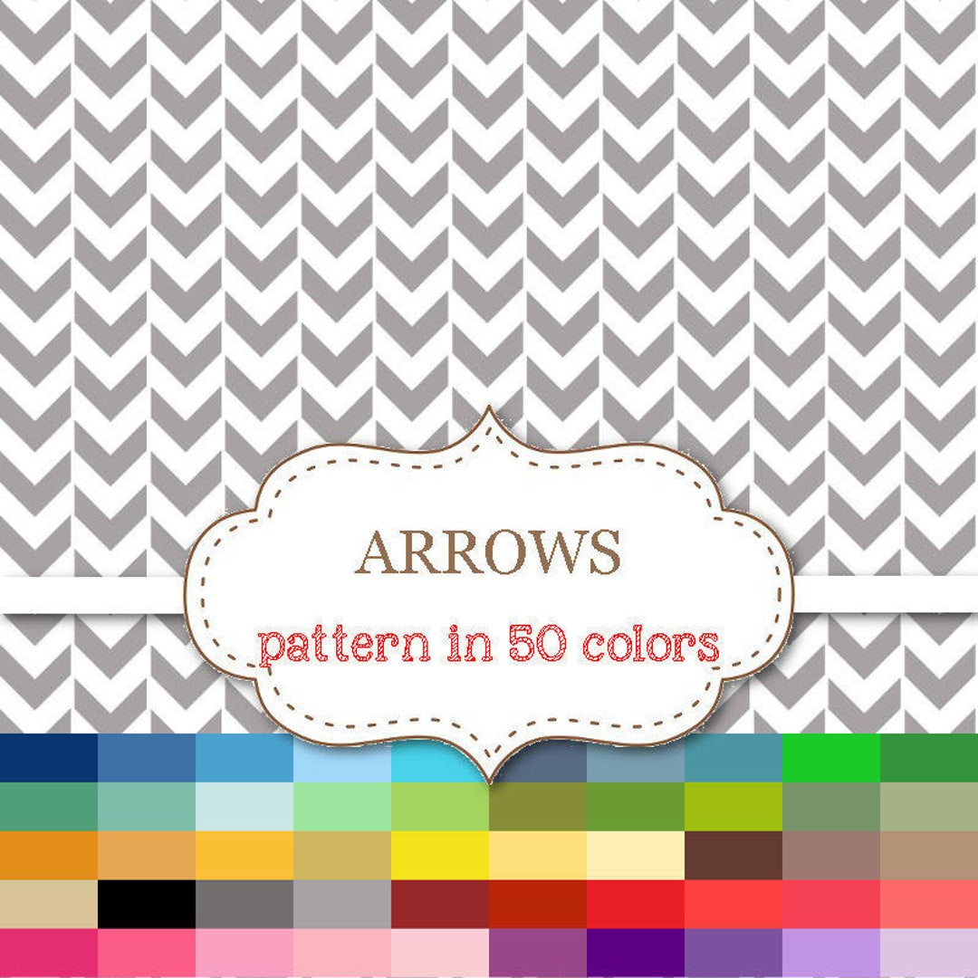 ARROWS Digital Paper 50 Color Paper Pack Arrow Digital Paper Rainbow ...